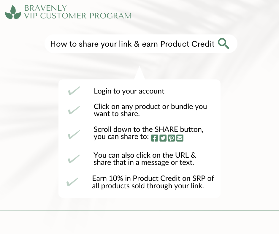 How to share your link as a VIP Customer – Bravenly Global